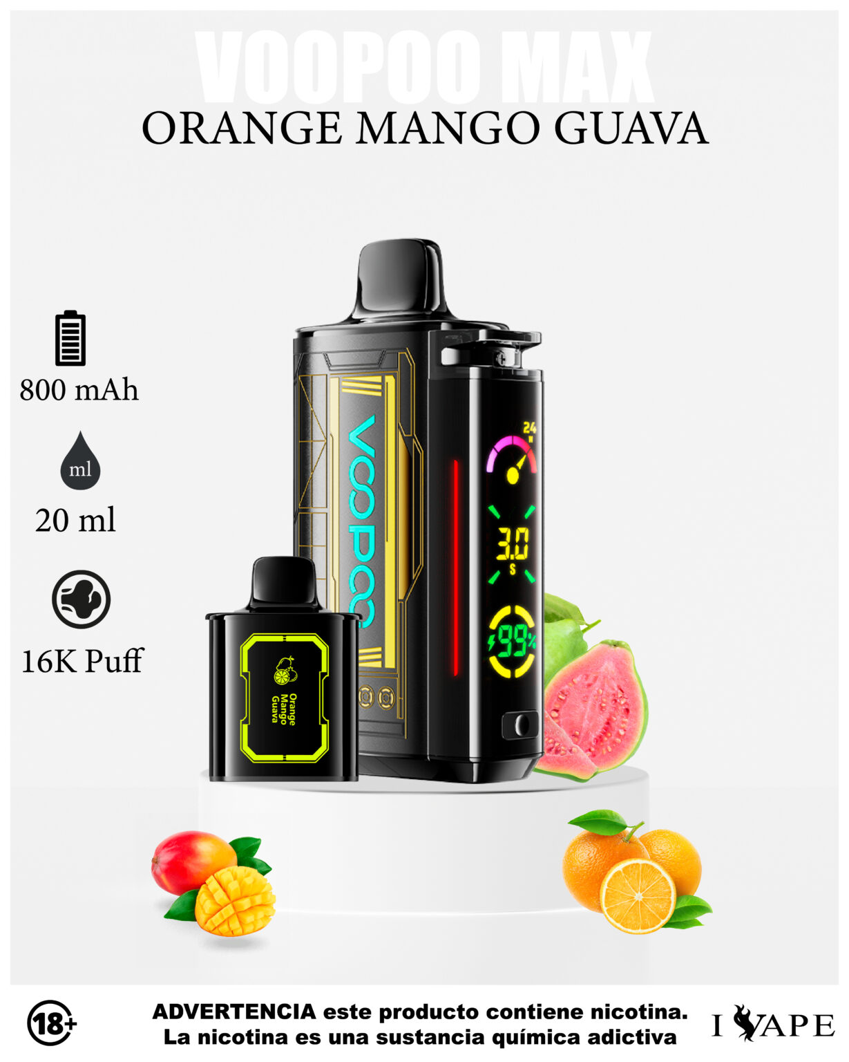 Voopoo Max 16K Puff – Orange Mango Guava - I-Vape